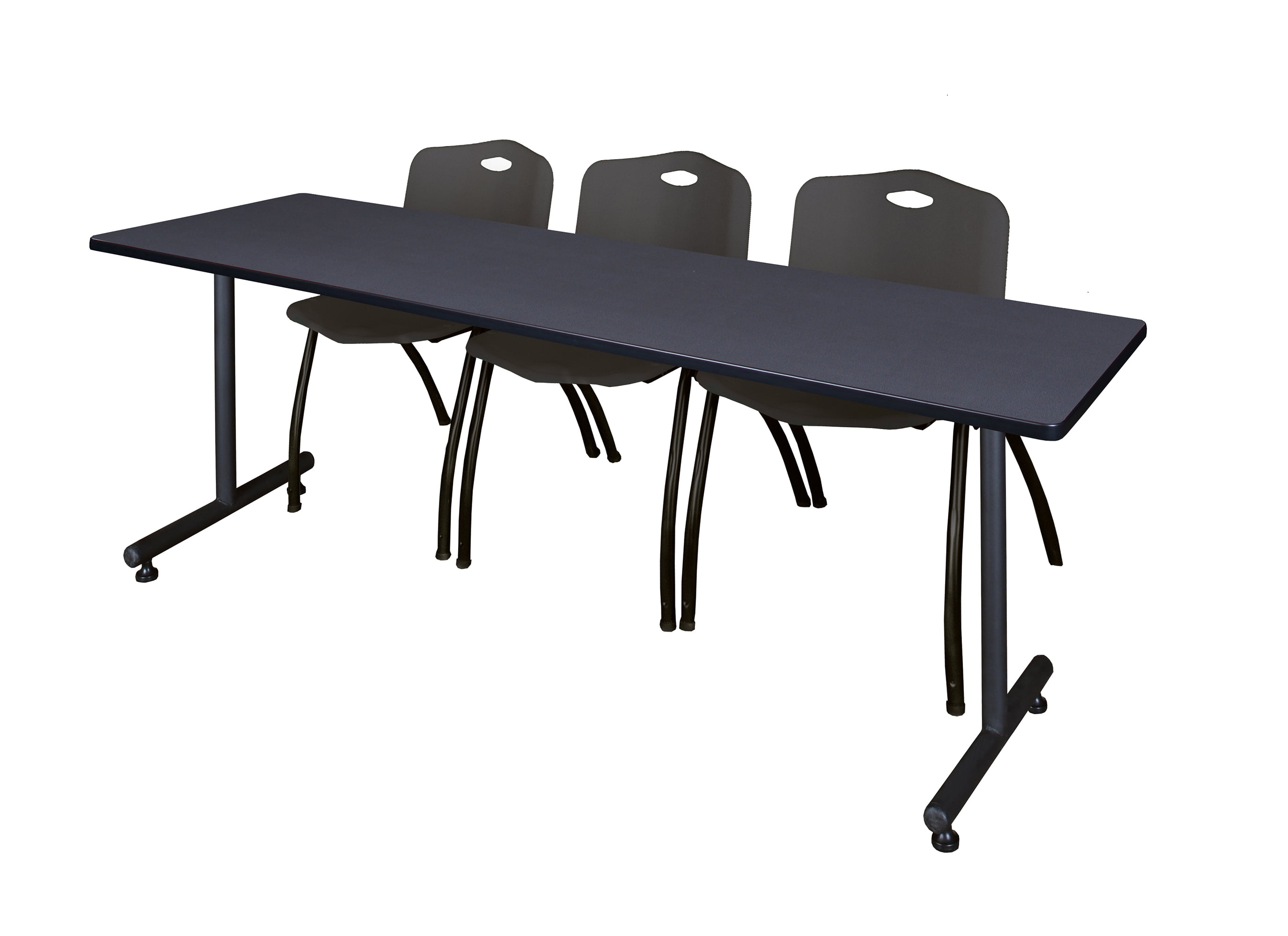 Romig Axis-Pro 84 x 24 in. T-Base Training Seminar Table- Grey, 2 M ...