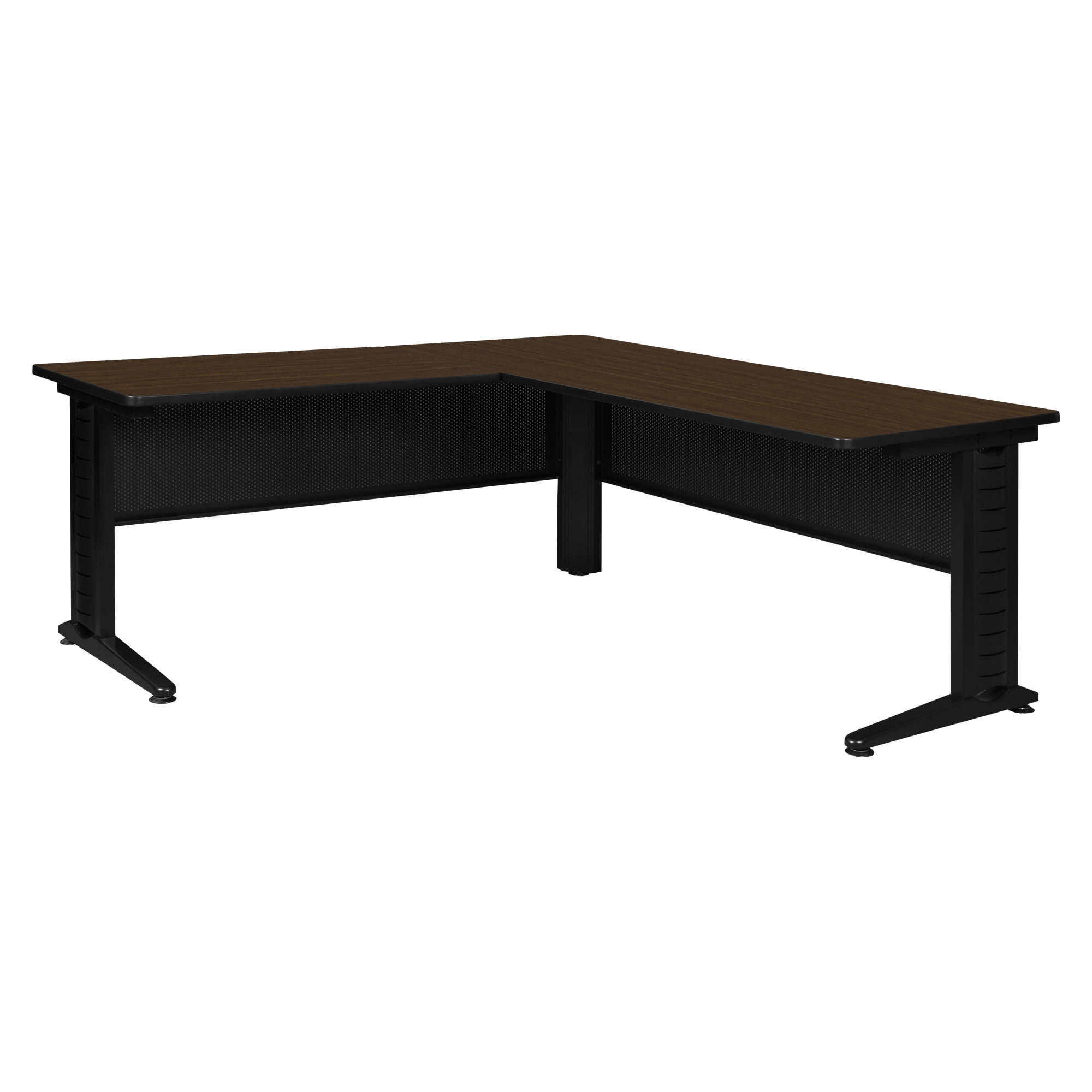 Romig Forge+ 72 x 78 in. L Shape Desk Shell- Neo Walnut - Walmart.com