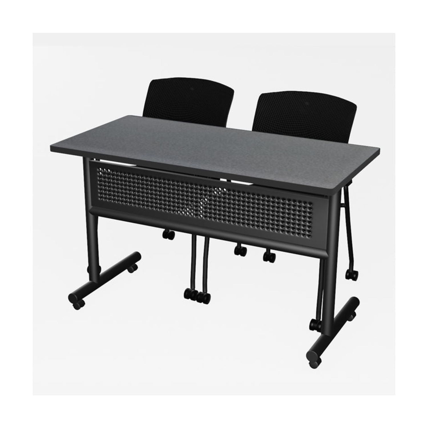 Regency Kobe 48 x 24 in. Flip-Top Training Nesting Table w/ Modesty ...