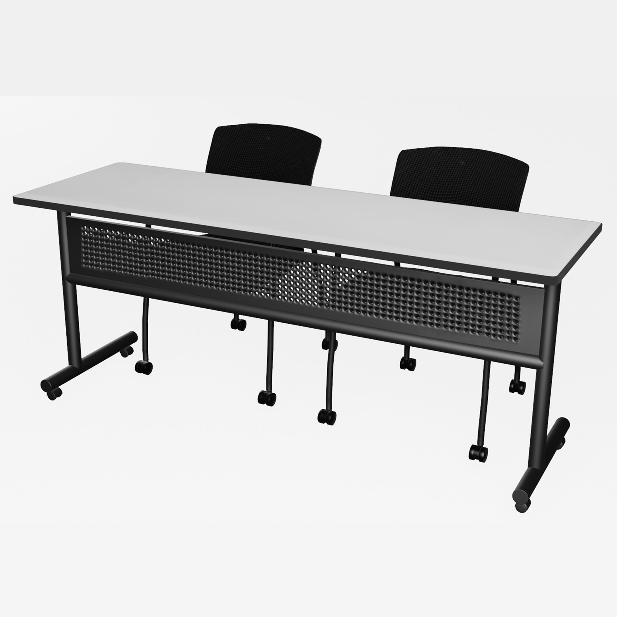 Romig Kobe 72 x 24 in. Flip-Top Training Nesting Table w/ Modesty Panel ...