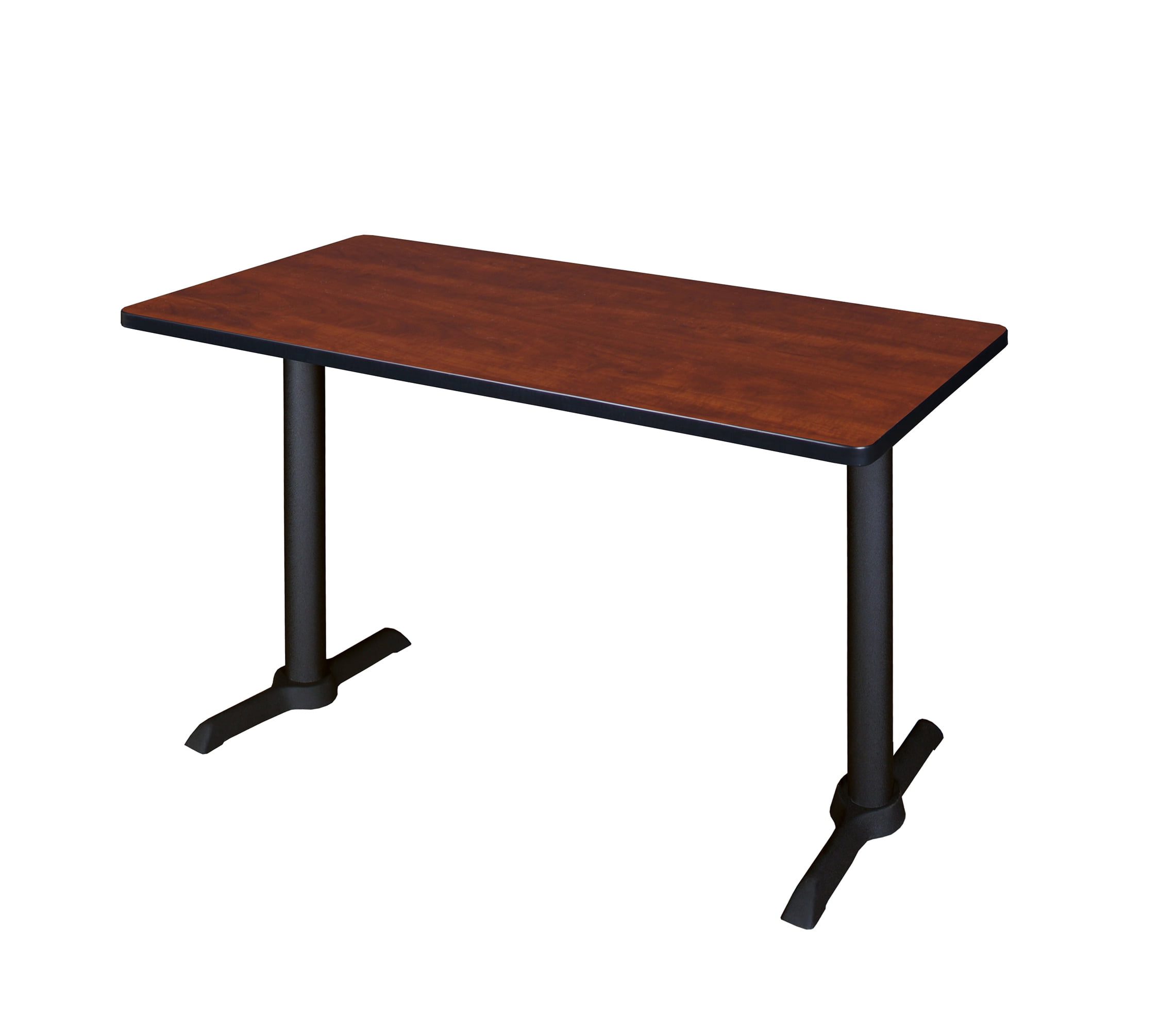 Romig Pillar 48 x 24 in. Steel T-Base Training Seminar Table- Cherry ...