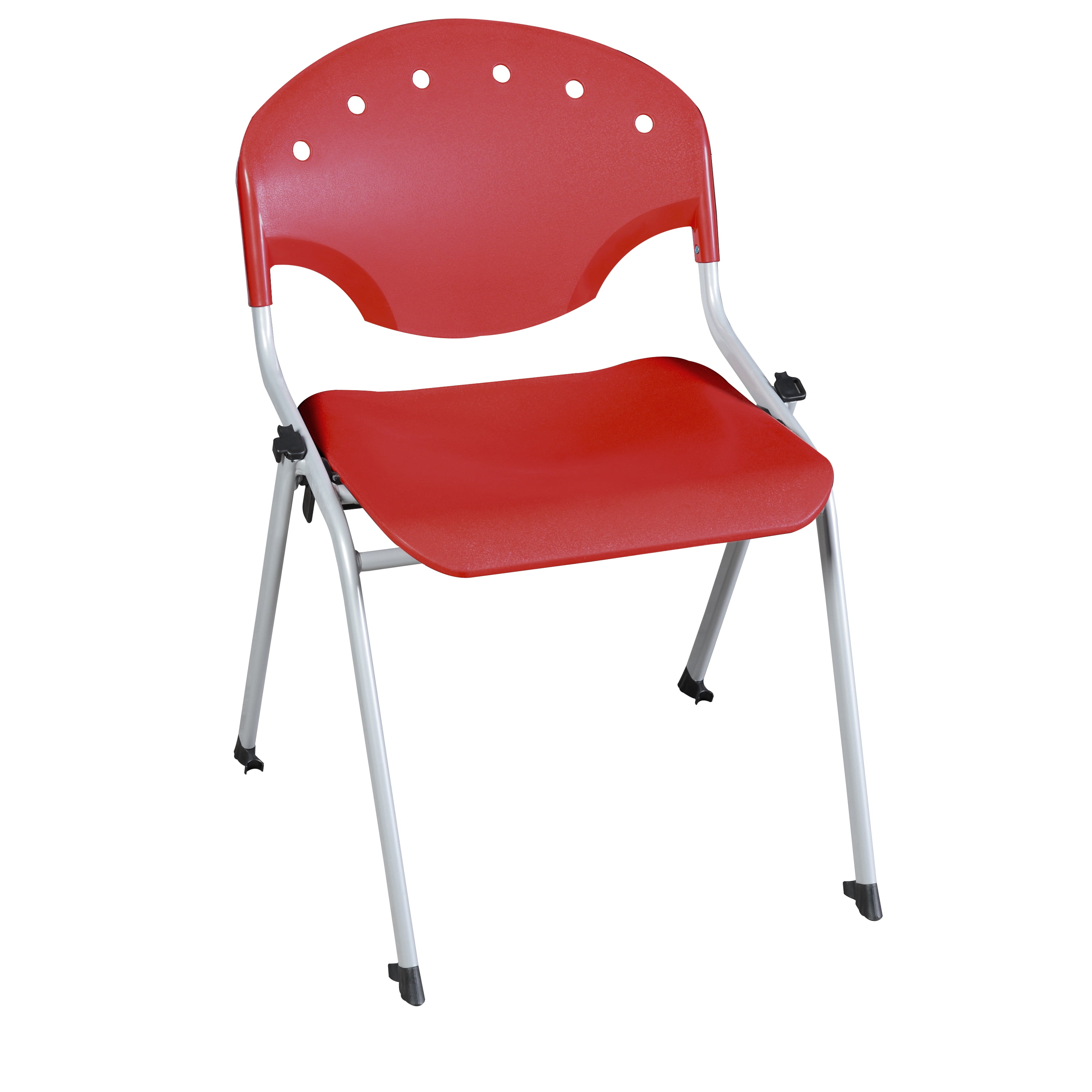 Romig Rico Armless Red Stack Chair – Durable Lightweight Classroom ...