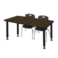 Romig Trek 48 x 24 in. Adjustable Classroom Table- Neo Walnut Top ...
