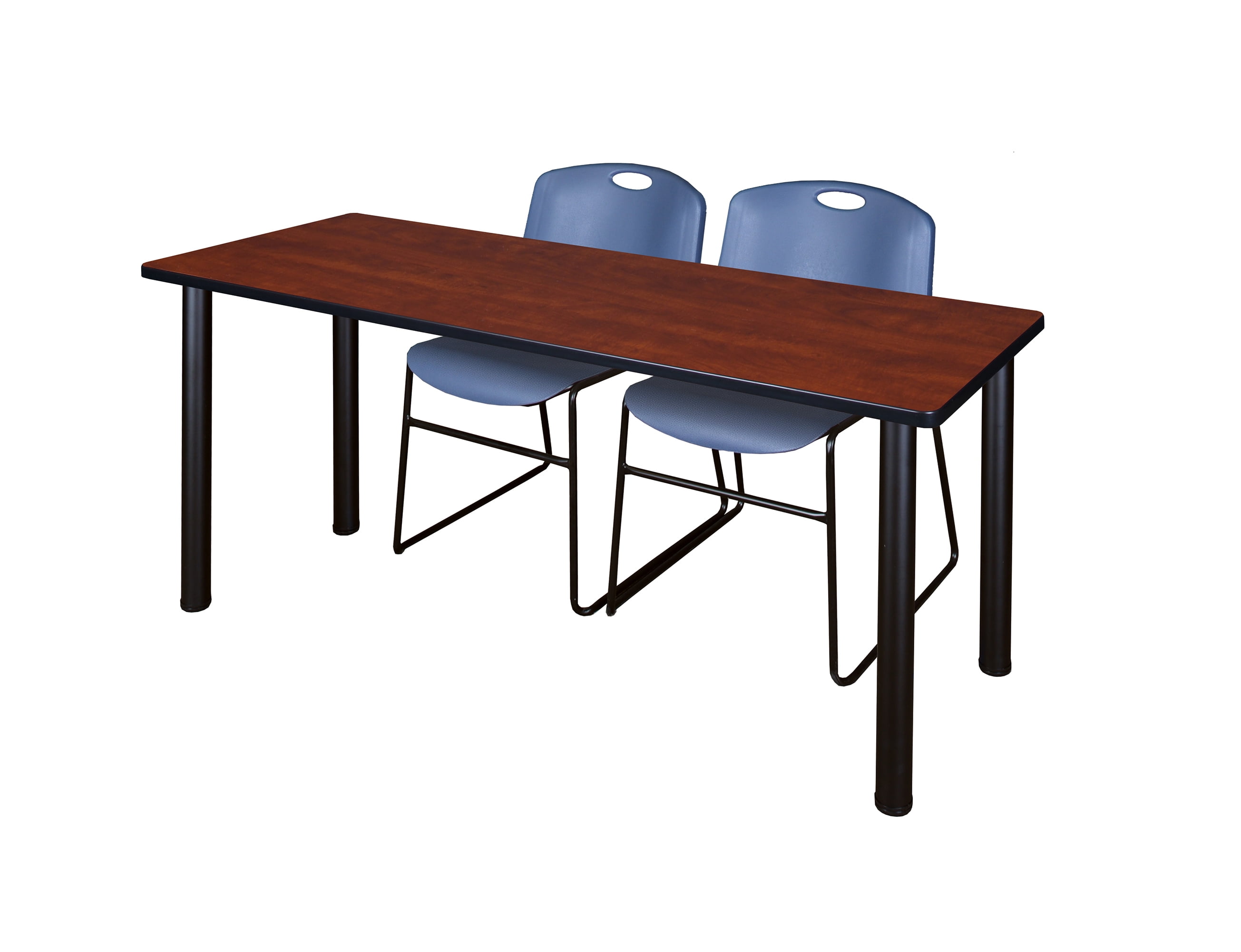 Romig Trek 60 x 24 in. Training Table- Cherry Top, Black Legs & 2 Zeng ...