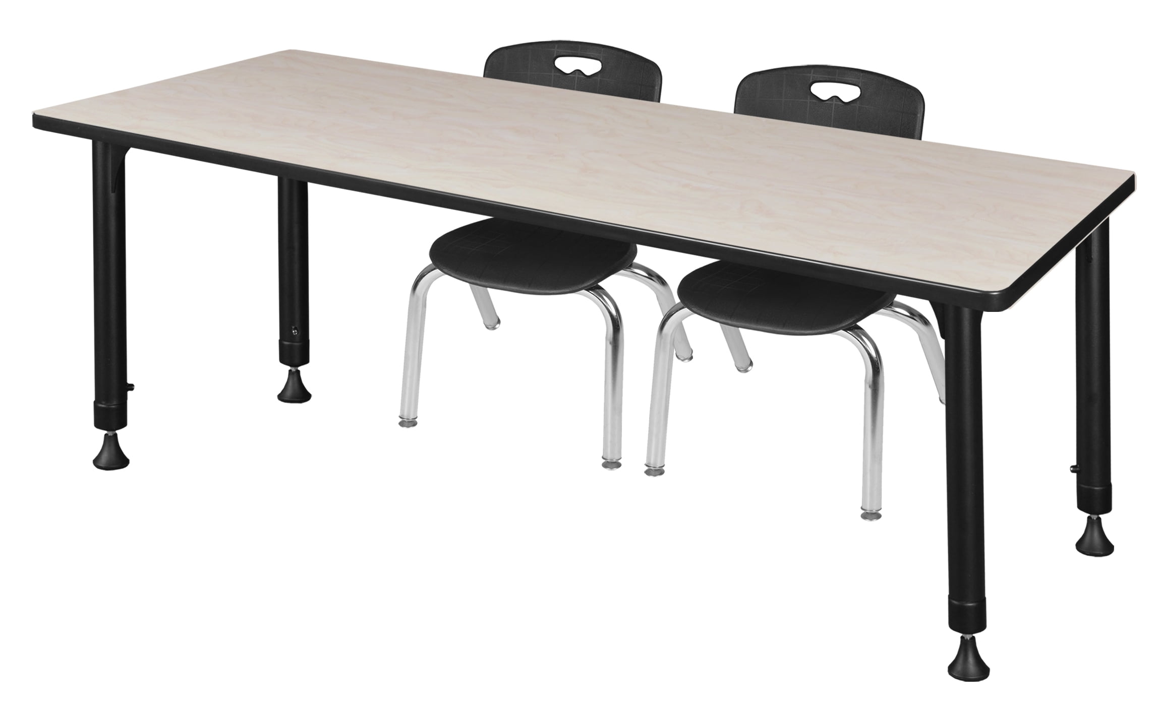 Romig Trek 66 x 24 in. Adjustable Classroom Table- Maple & 2 Andy 12 in ...