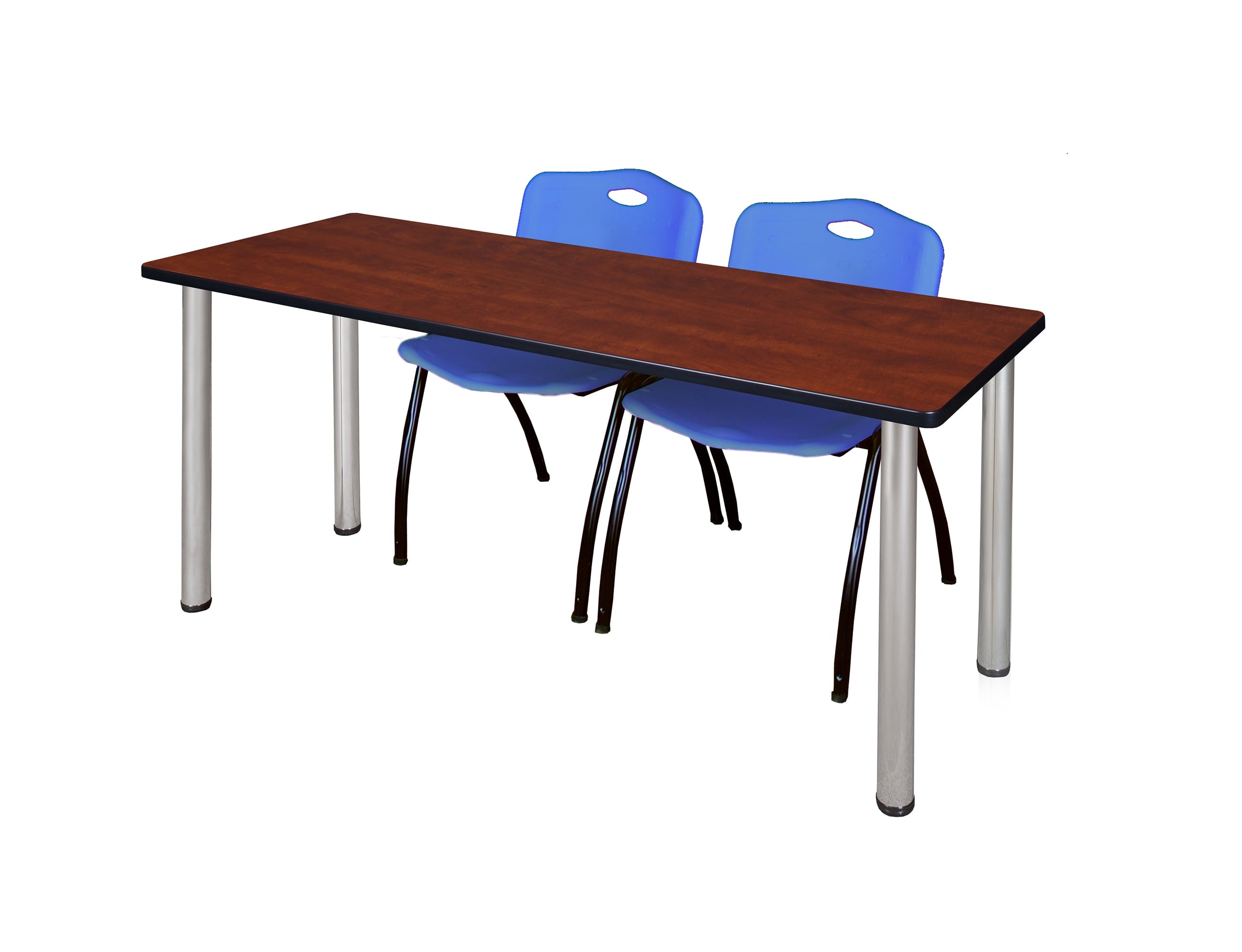Romig Trek 66 x 24 in. Training Table- Cherry Top, Chrome Legs & 2 M ...