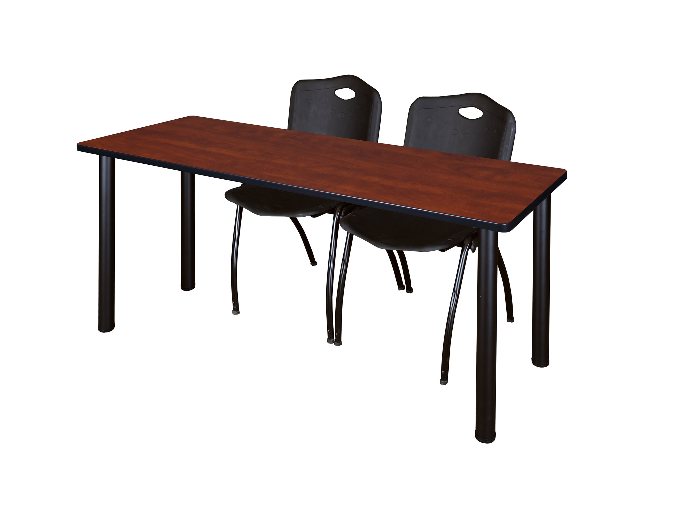 Romig Trek 72 x 24 in. Training Table- Cherry Top, Black Legs & 2 M ...