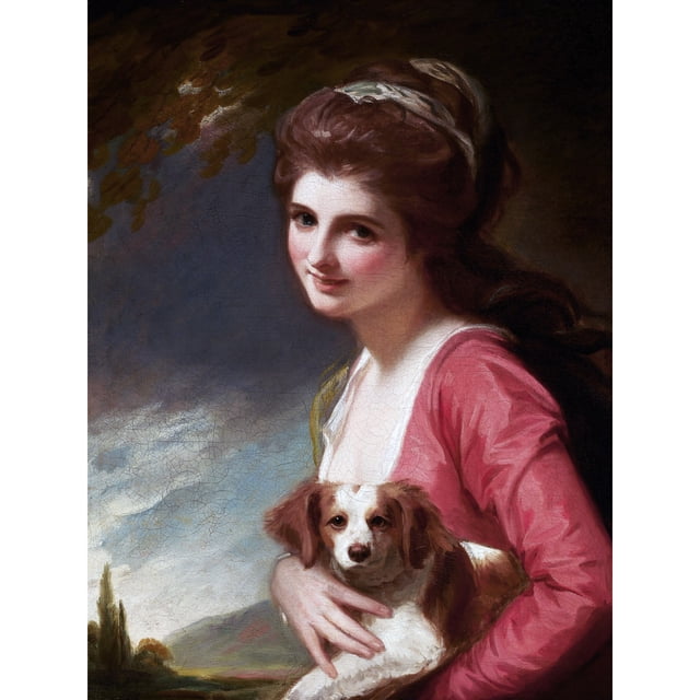 Romney Portrait Lady Hamilton Dog Painting Extra Large Art Print Wall ...