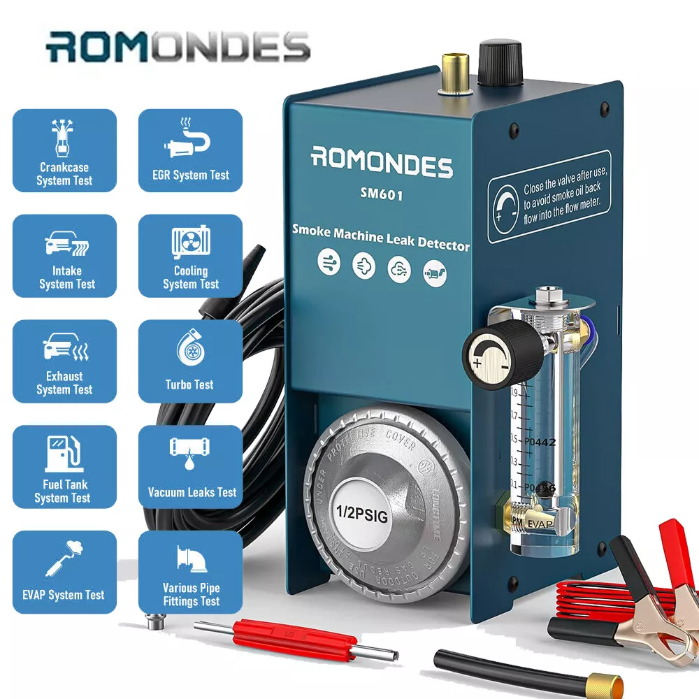 Romondes SM601 Automotive Smoke Machine Car Smoke Leak Detector Pipe ...