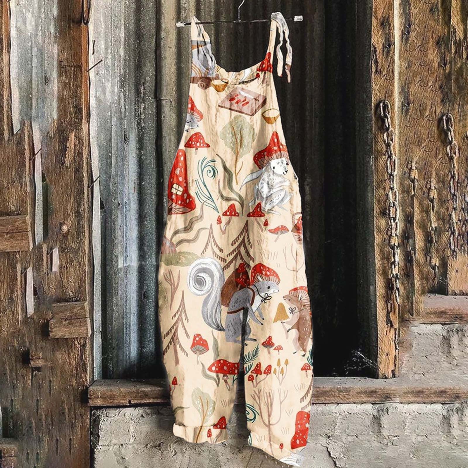 Rompers for Women Summer Casual Sleeveless Adjustable Jumpsuits Boho ...