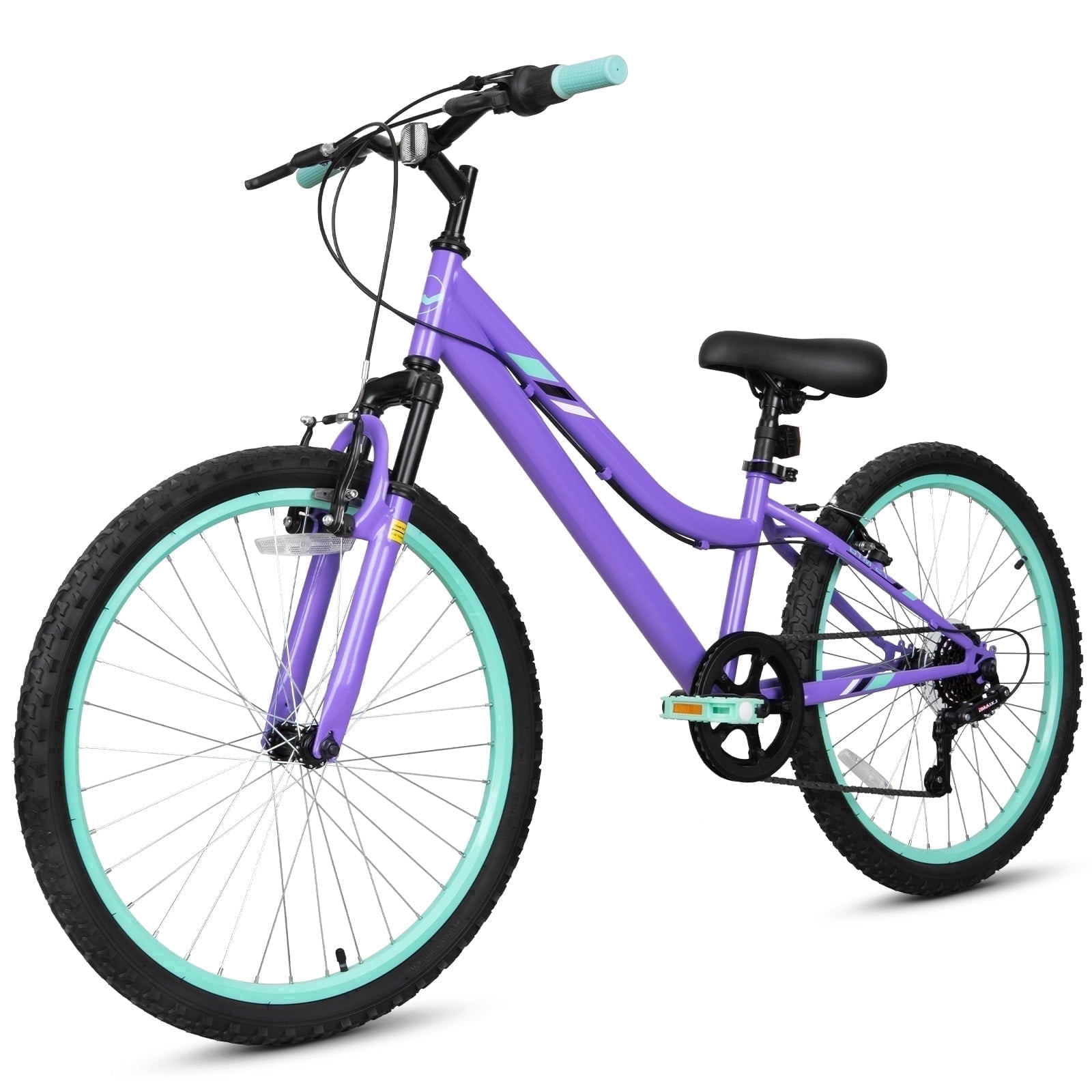 Hykolity 24 inch Kids Mountain Bike,7 Speed Kid Bicycle Age 8-14 Year ...