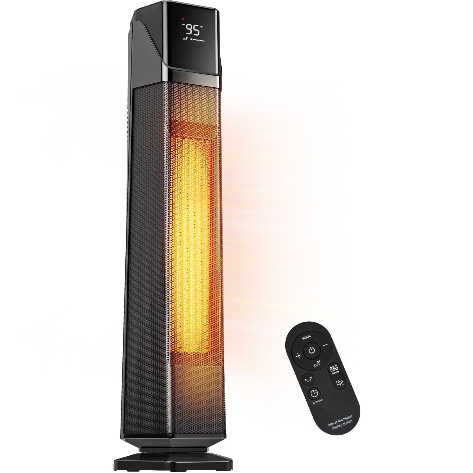 Romswi Large Space Heater, 30" Portable Room Heater with Remote and ...