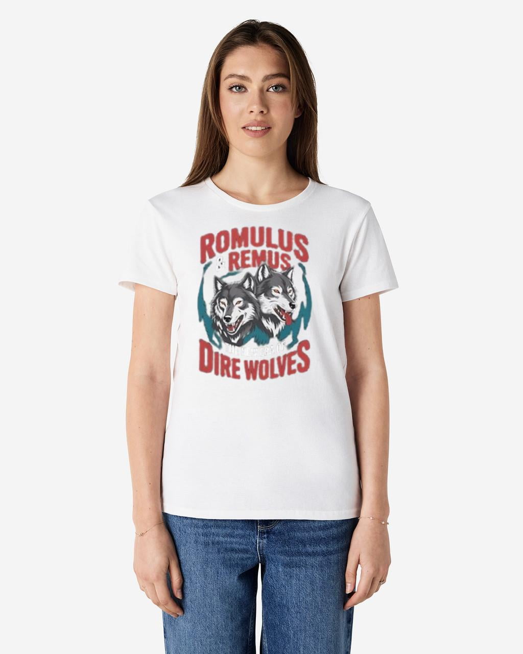 Romulus & Remus Dire Wolves T-Shirt Myth Story Animal Art - Walmart.com