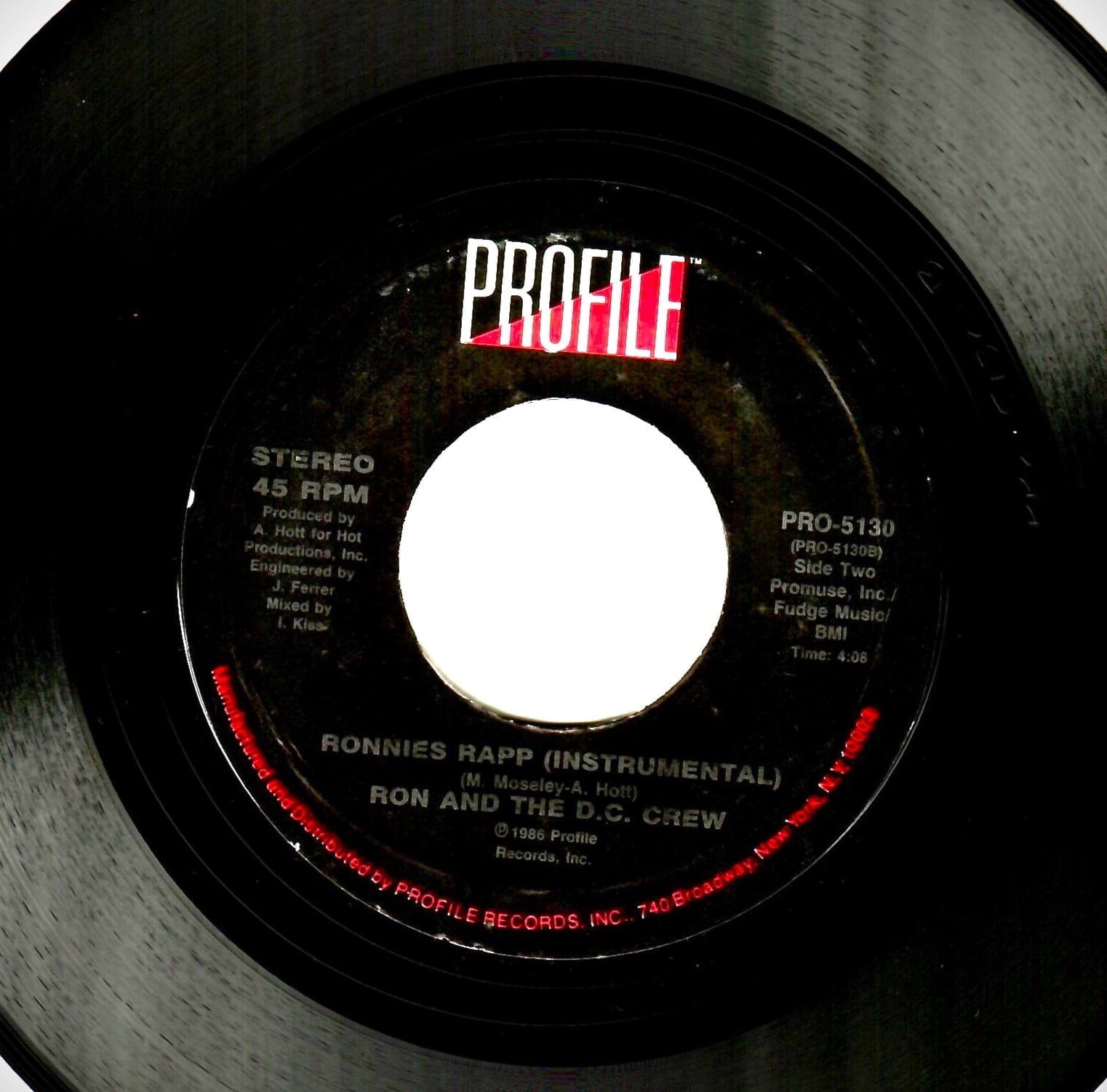 Ron And The D.C. Crew – Ronnies Rapp / Ronnies Rap (Instrumental) (7 ...