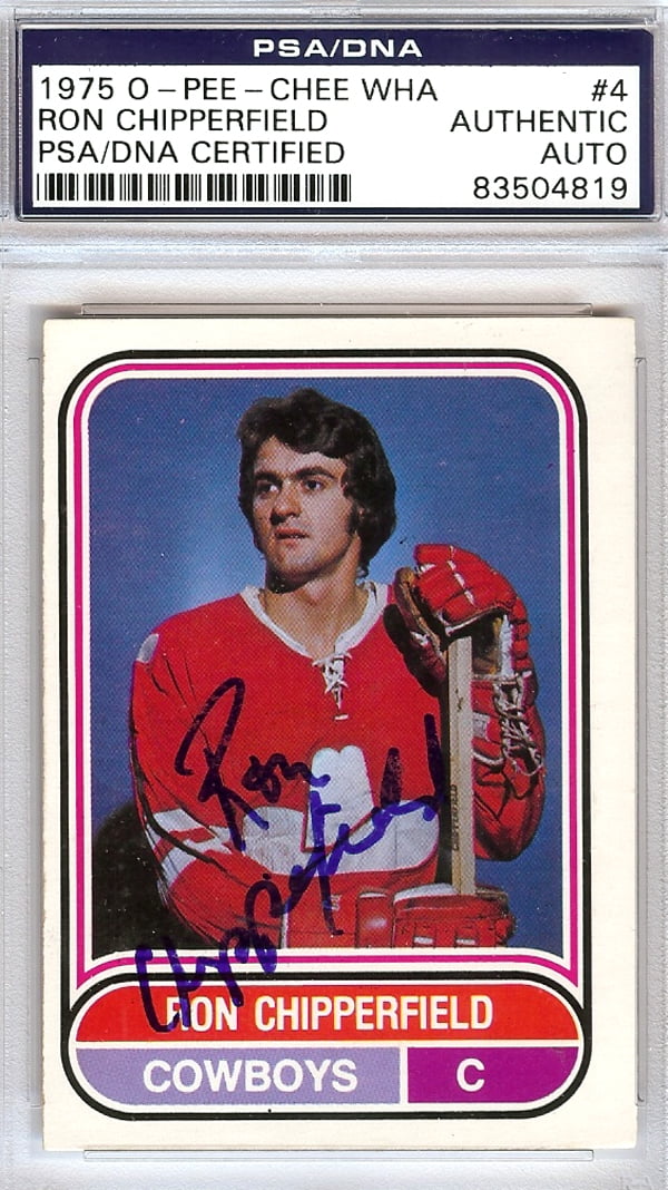 Ron Chipperfield Autographed 1975 O-Pee-Chee WHA Card #4 Calgary ...