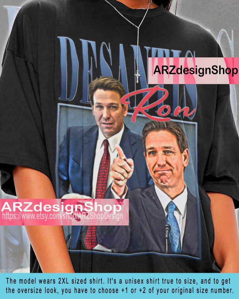 Ron DeSantis Shirt Gift For Man Homage Ron DeSantis T-Shirt Vintage 90s ...