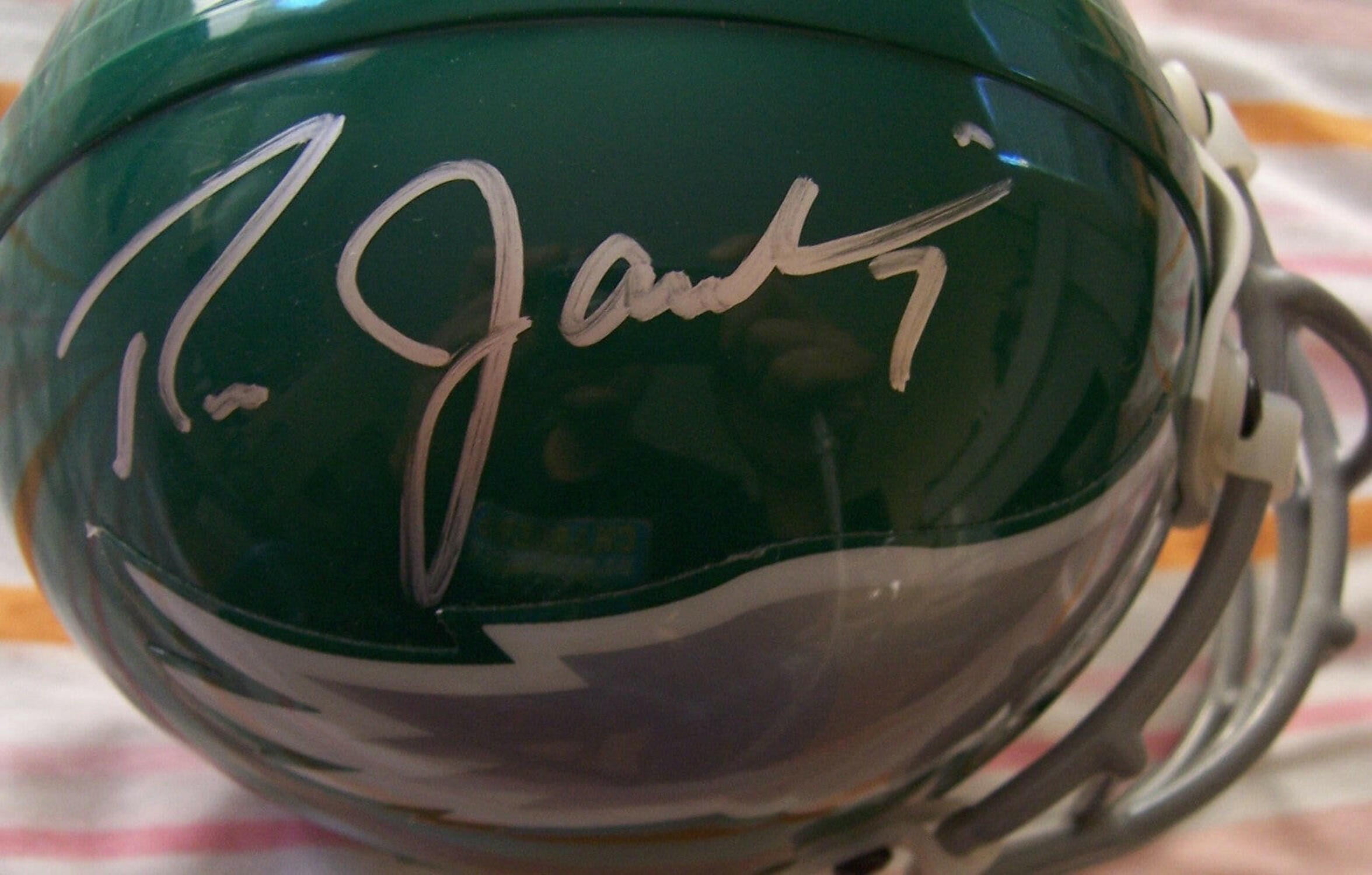 Ron Jaworski and Seth Joyner autographed Philadelphia Eagles throwback ...