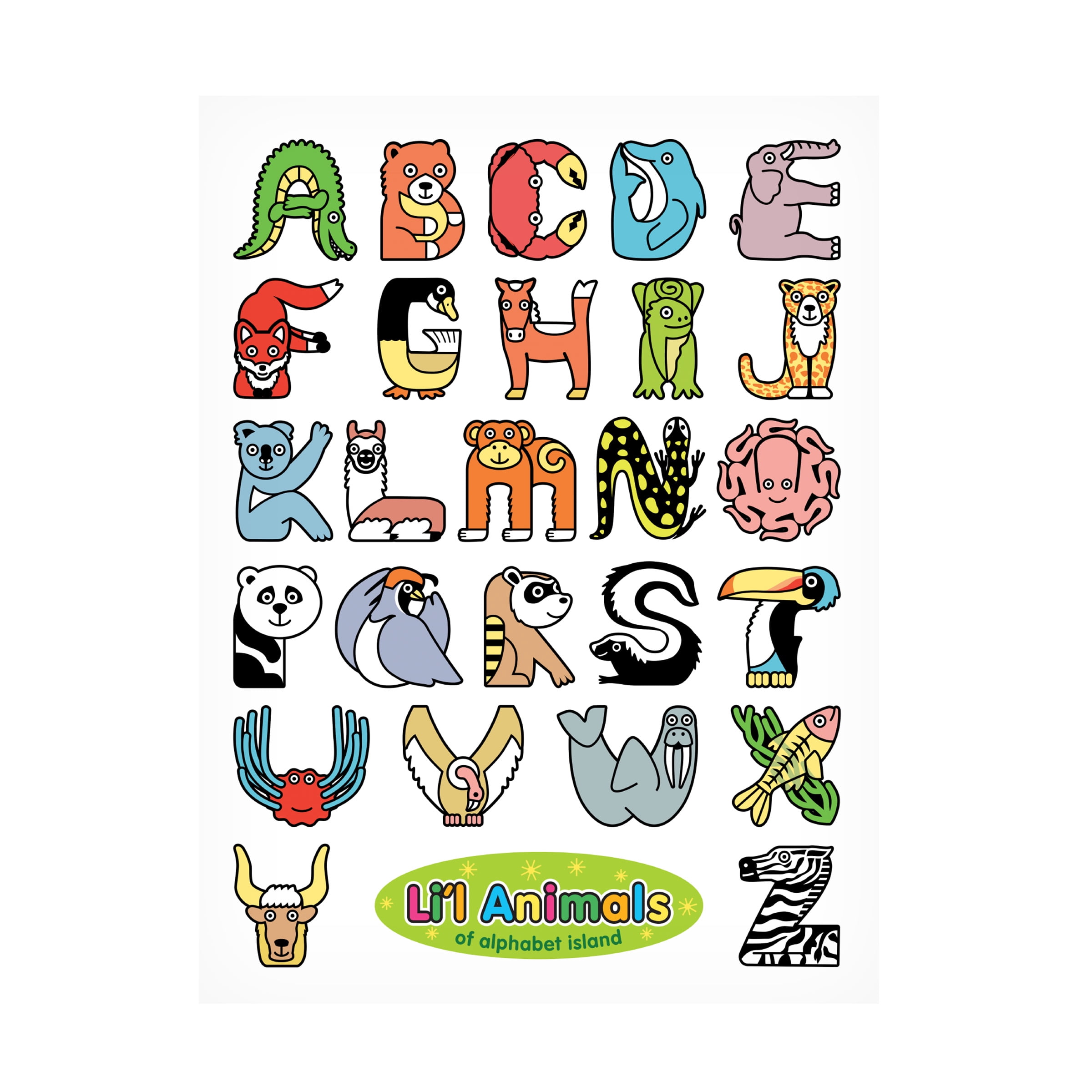 Ron Magnes 'Little Animals of Alphabet Island' Canvas Art - Walmart.com