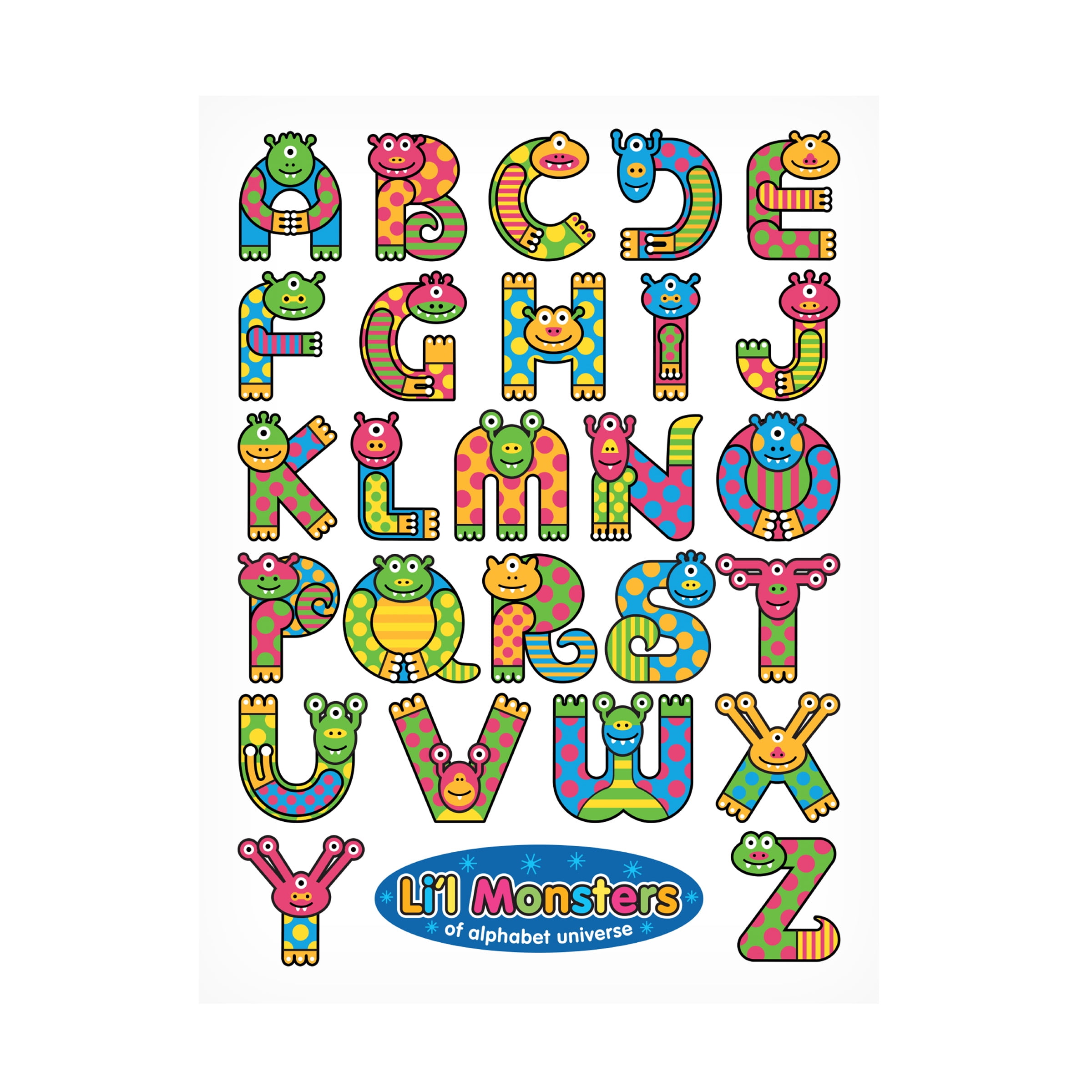 Ron Magnes 'Little Monsters of Alphabet Universe' Canvas Art - Walmart.com