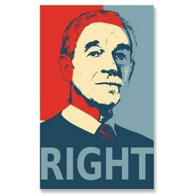 Ron Paul Face Right 3M Reflective sticker| Libertarian Bumper Decal ...