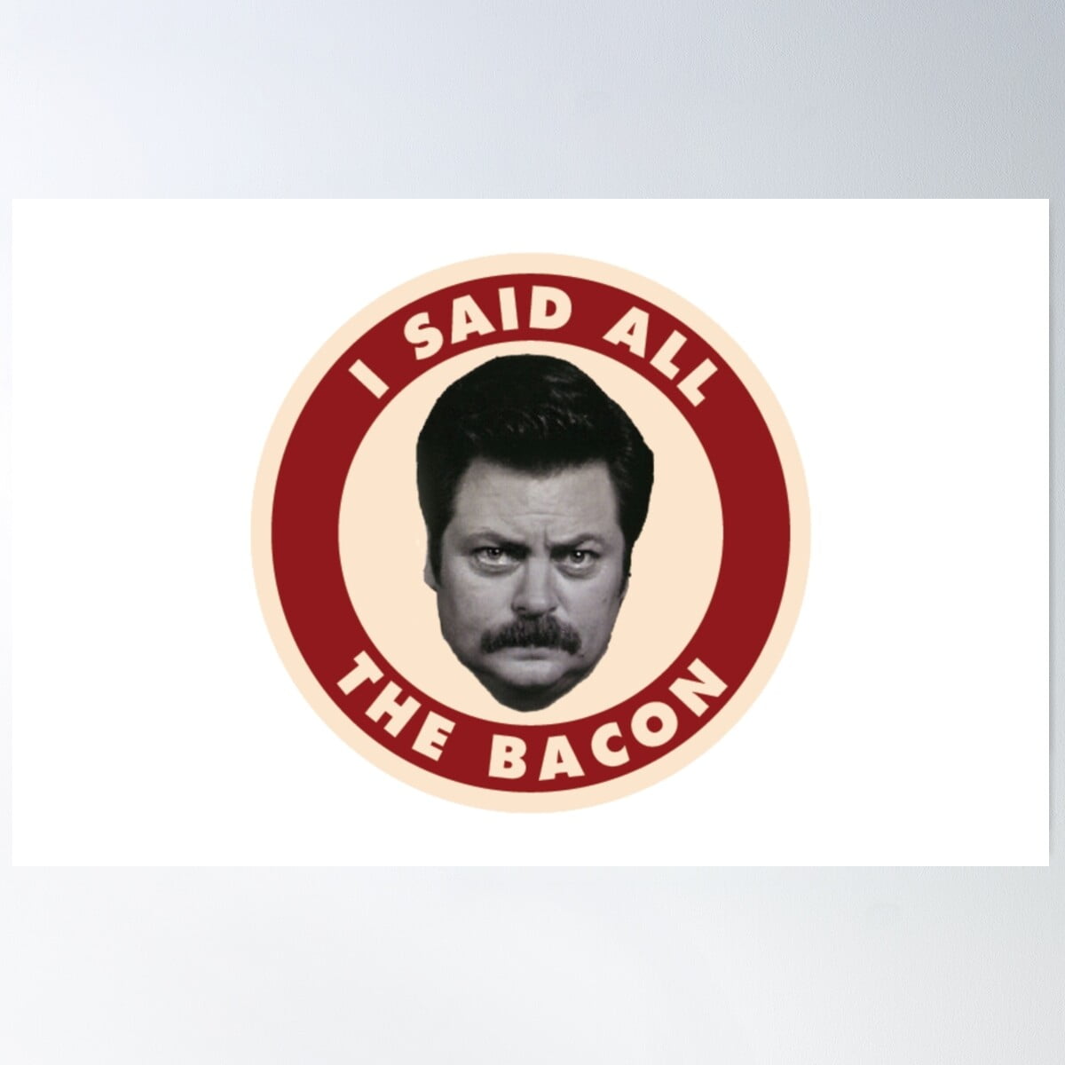 Ron Swanson All The Eggs And Bacon Poster Wall Art, Modern Wall Decor ...