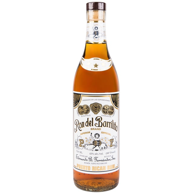Ron del Barrilito Tres Estrellas Puerto Rico Rum, 750 ml Glass Bottle ...