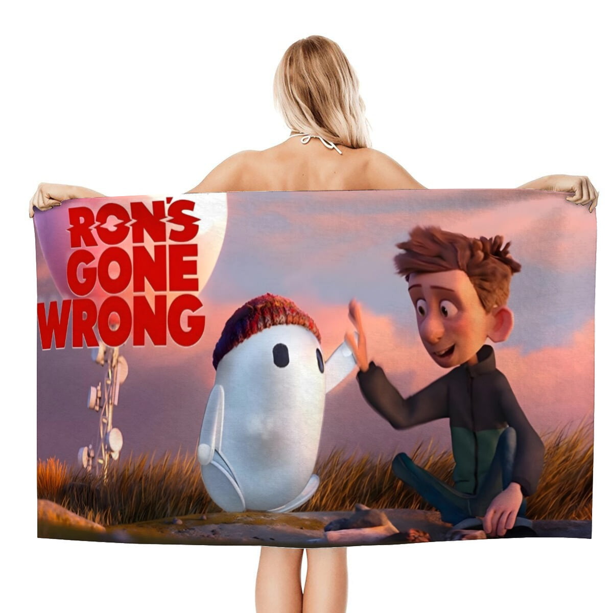 Ron's Gone Wrong-theme Gifts Quick-dry Beach Towel for Women Girl Birthday Inspired Fan Bath ...