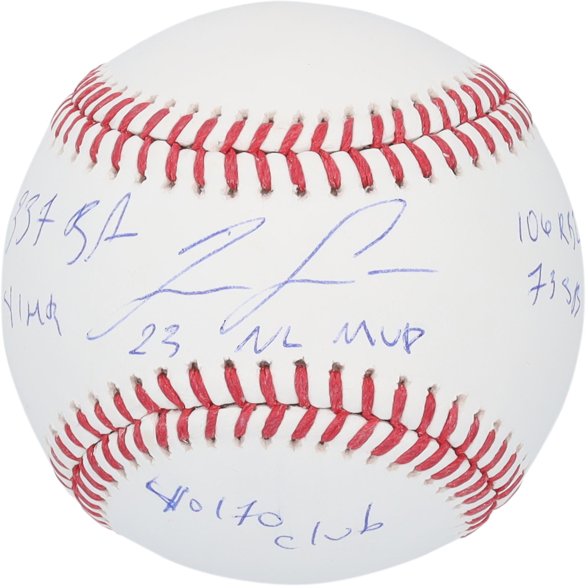 Ronald Acua Jr. Atlanta Braves Autographed Baseball with Multiple ...