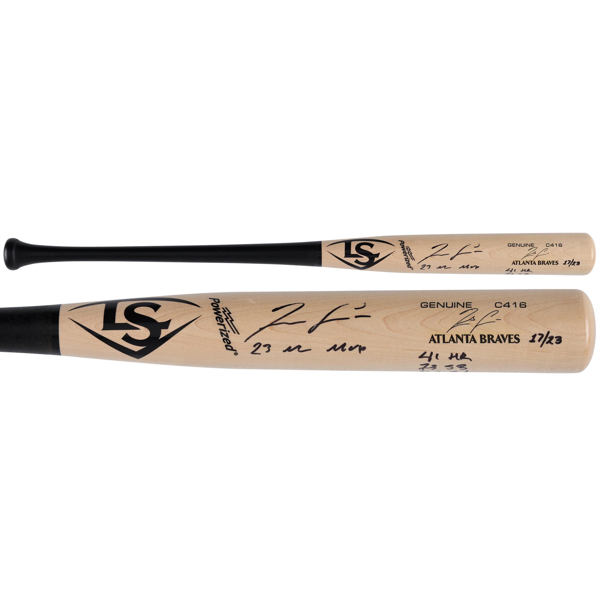 Ronald Acua Jr. Atlanta Braves Autographed Louisvile Slugger Game Model ...