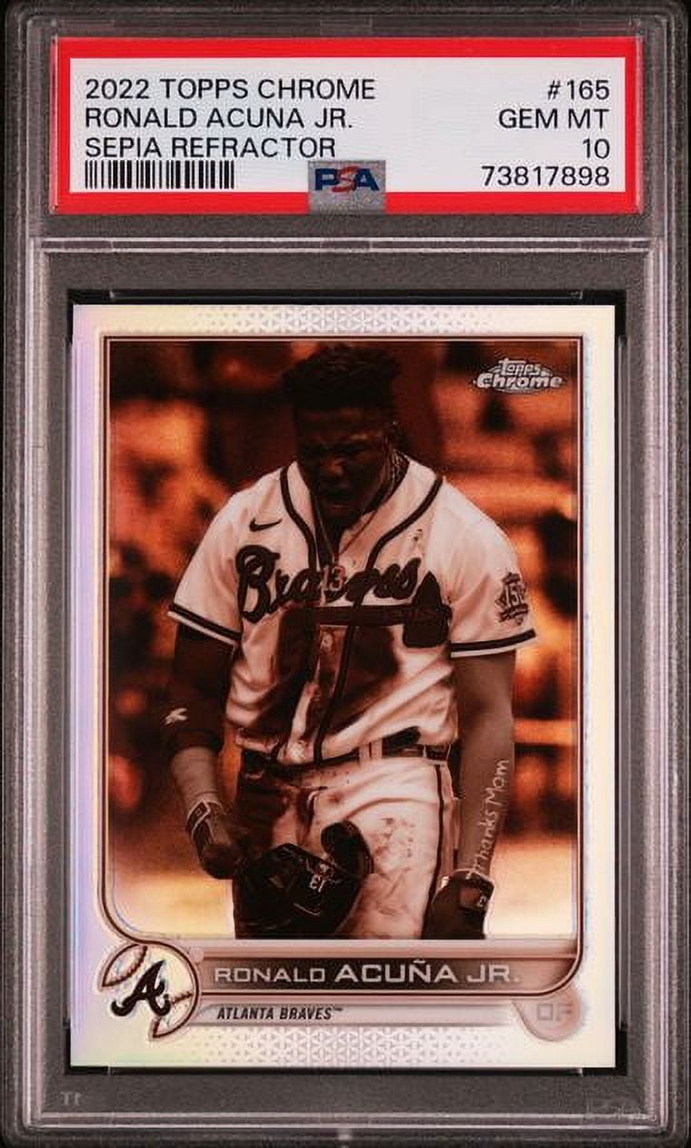 Ronald Acuna Jr 2022 Topps Chrome Sepia Refractor Card #165 Graded PSA ...