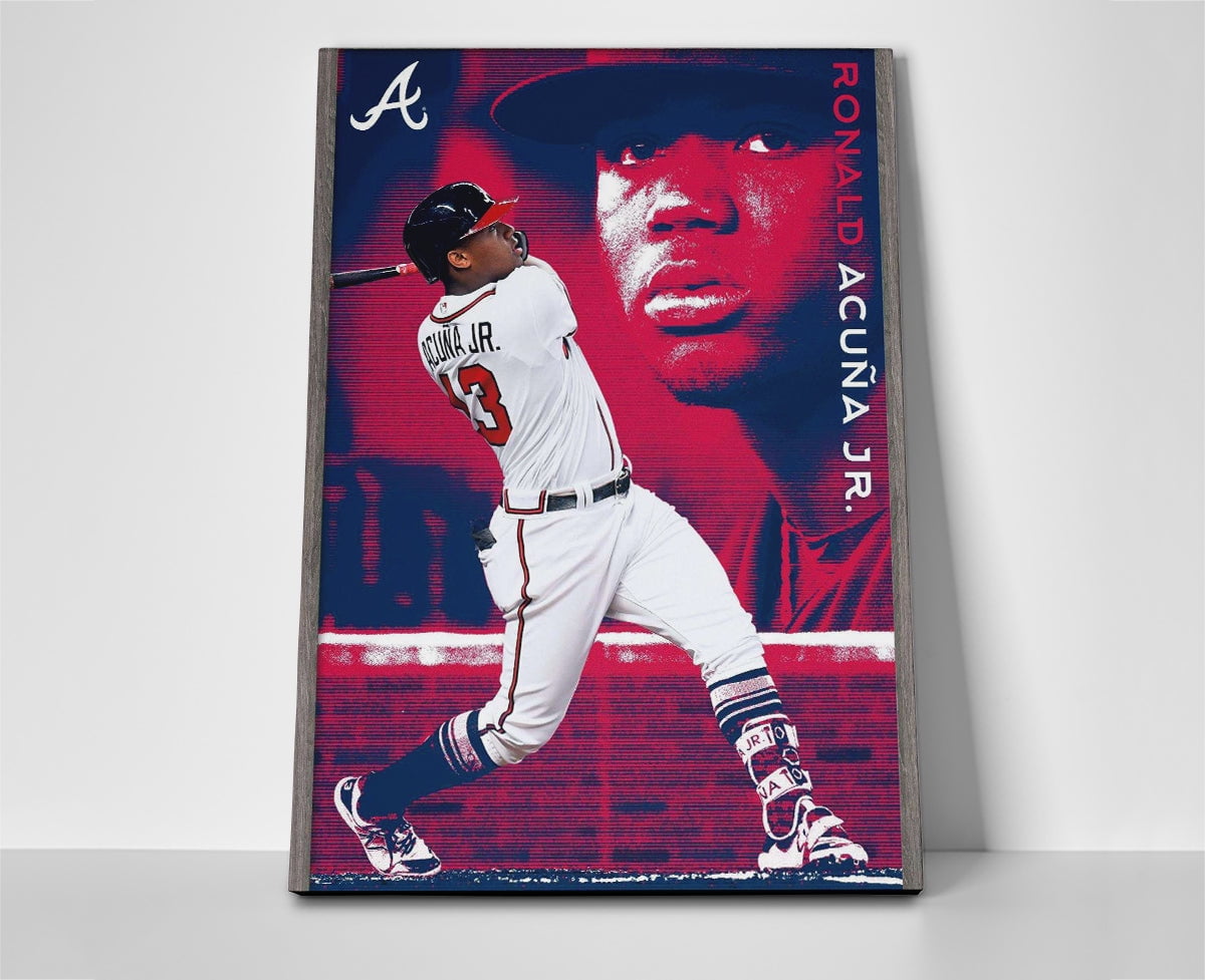 Ronald Acuna Jr Baseball Poster or Wrapped Canvas - Walmart.com