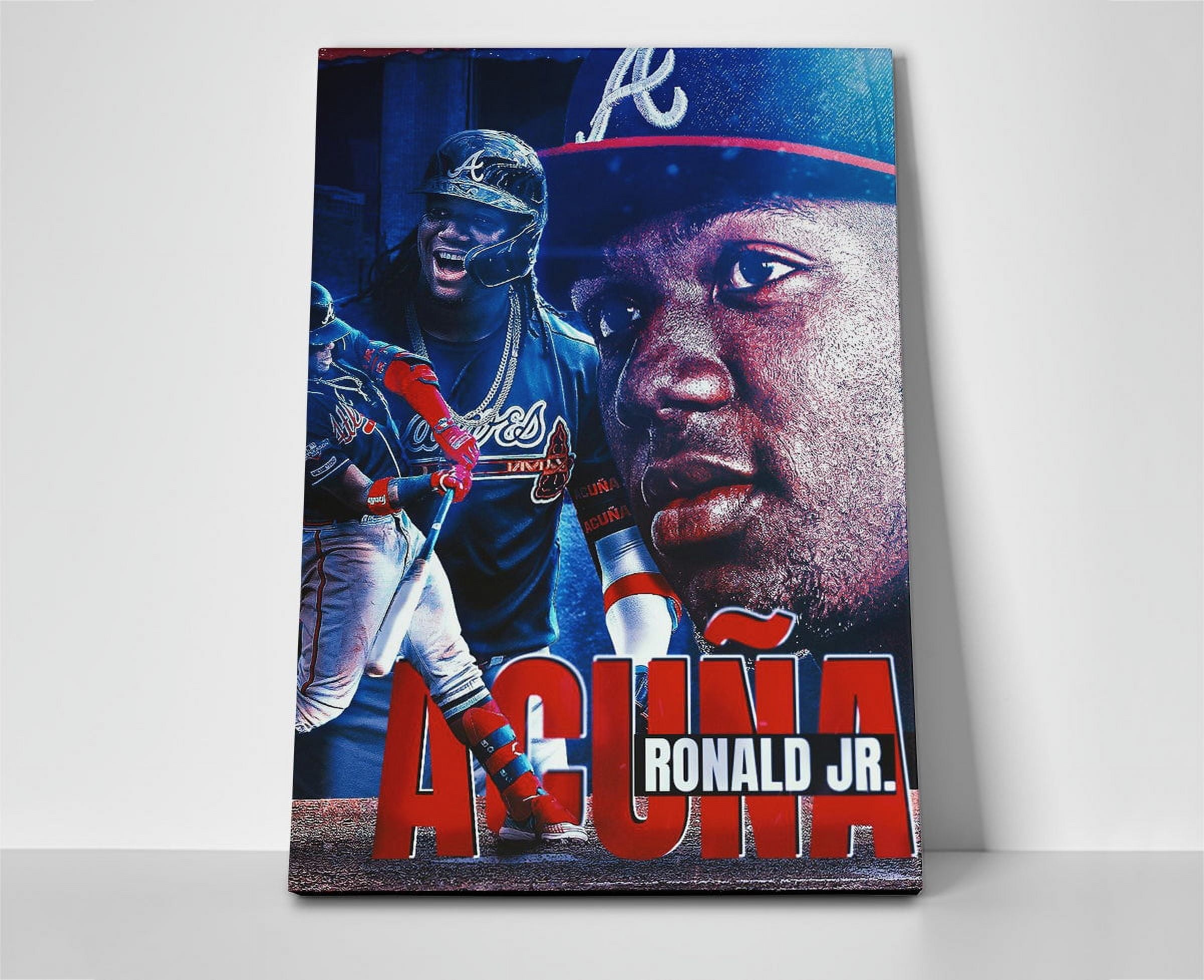 Ronald Acuna Jr Braves Poster or Wrapped Canvas - Walmart.com