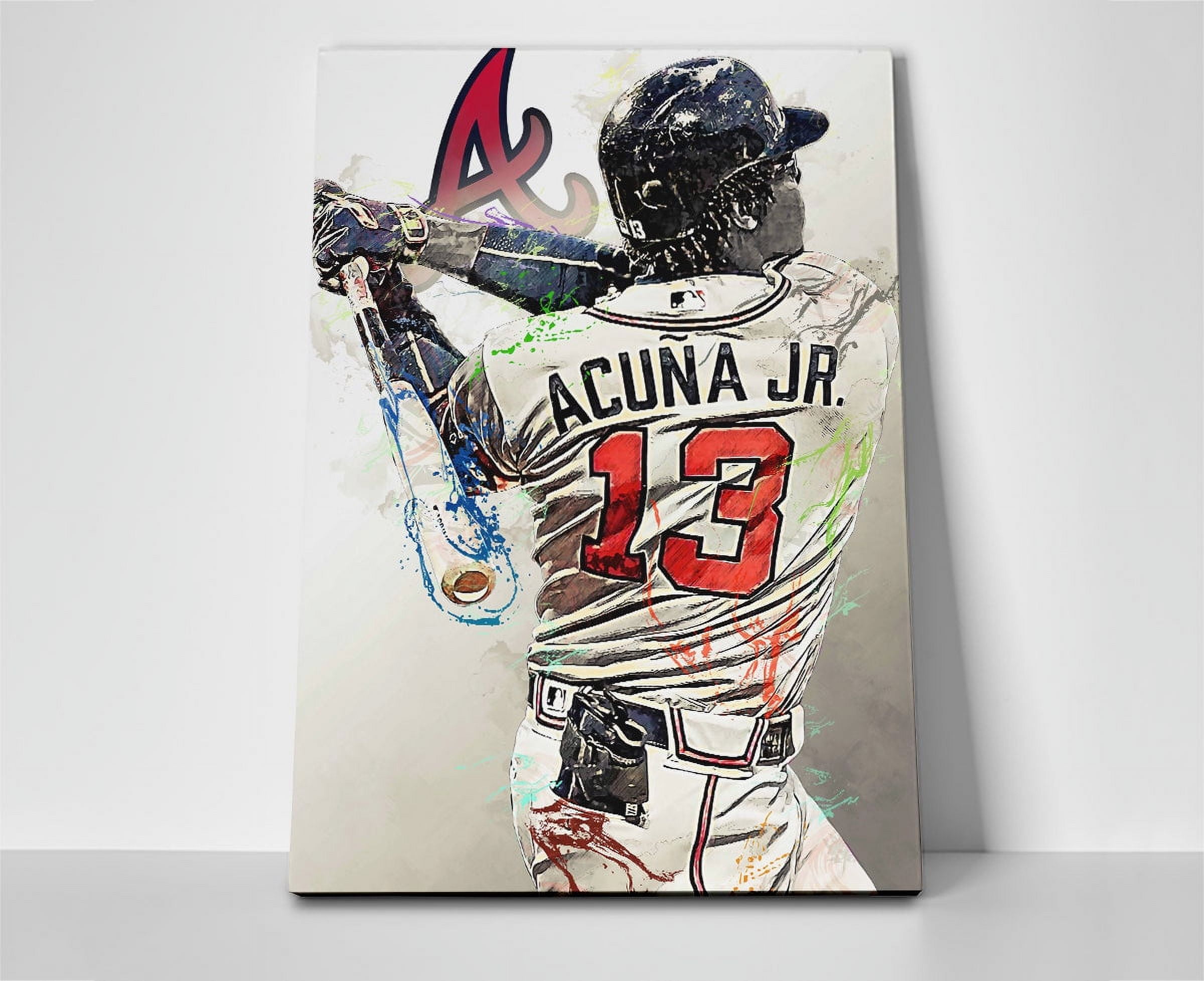 Ronald Acuna Jr MLB Poster or Wrapped Canvas - Walmart.com