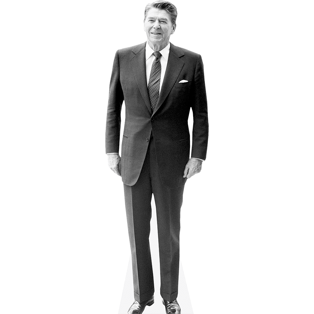Ronald Reagan (BW) Mini Cardboard Cutout Standee - Walmart.com