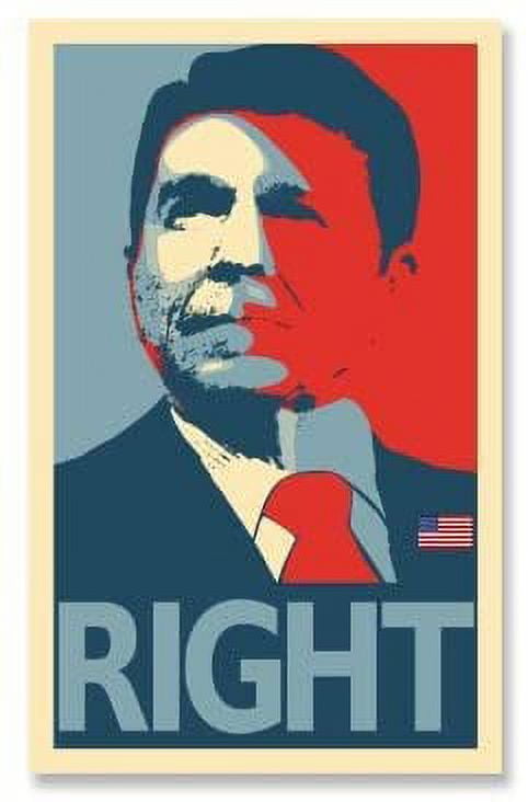 Ronald Reagan Face RIGHT 3M Reflective sticker - Walmart.com