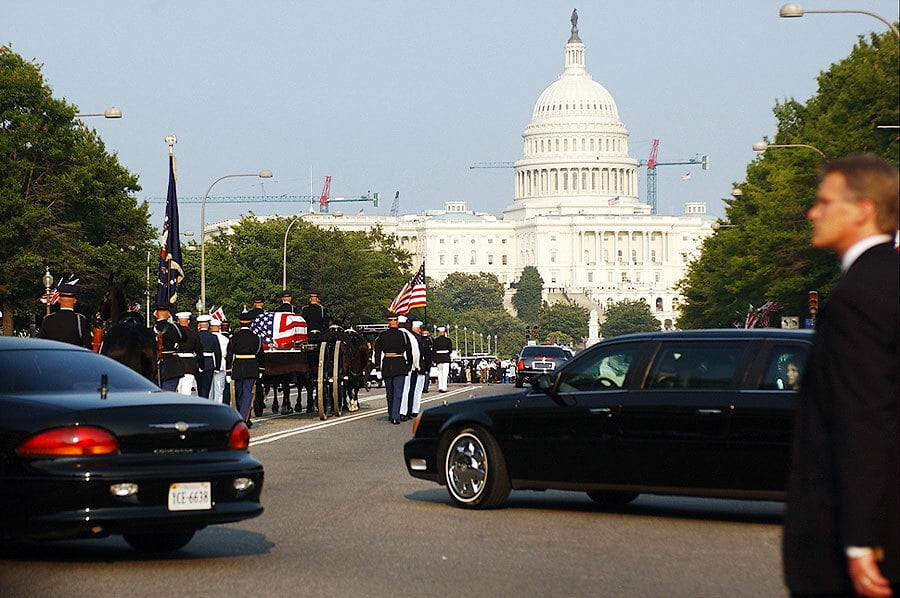 Ronald Reagan Funeral Procession Capitol - 12x18 Inch Laminated Poster ...
