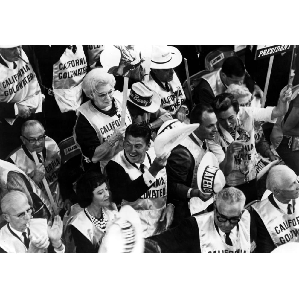 Ronald Reagan In The California Delegation At The 1964 Republican ...