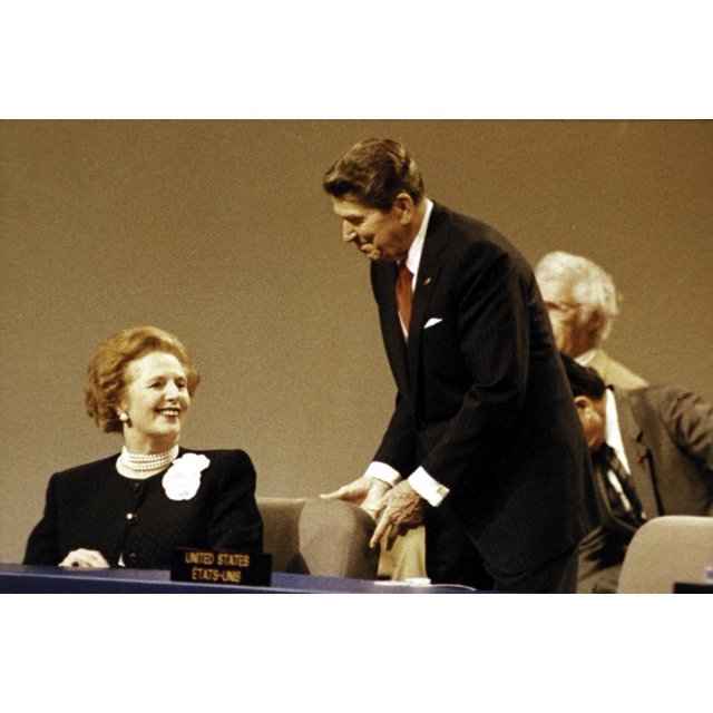 Ronald Reagan and Margaret Thatcher Photo Print (10 x 8) - Walmart.com