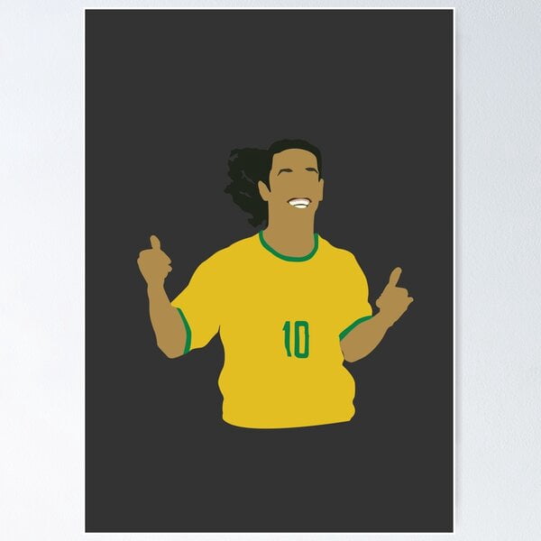 Ronaldinho Brazil Legend Magician Poster Wall Art, Modern Wall Decor ...