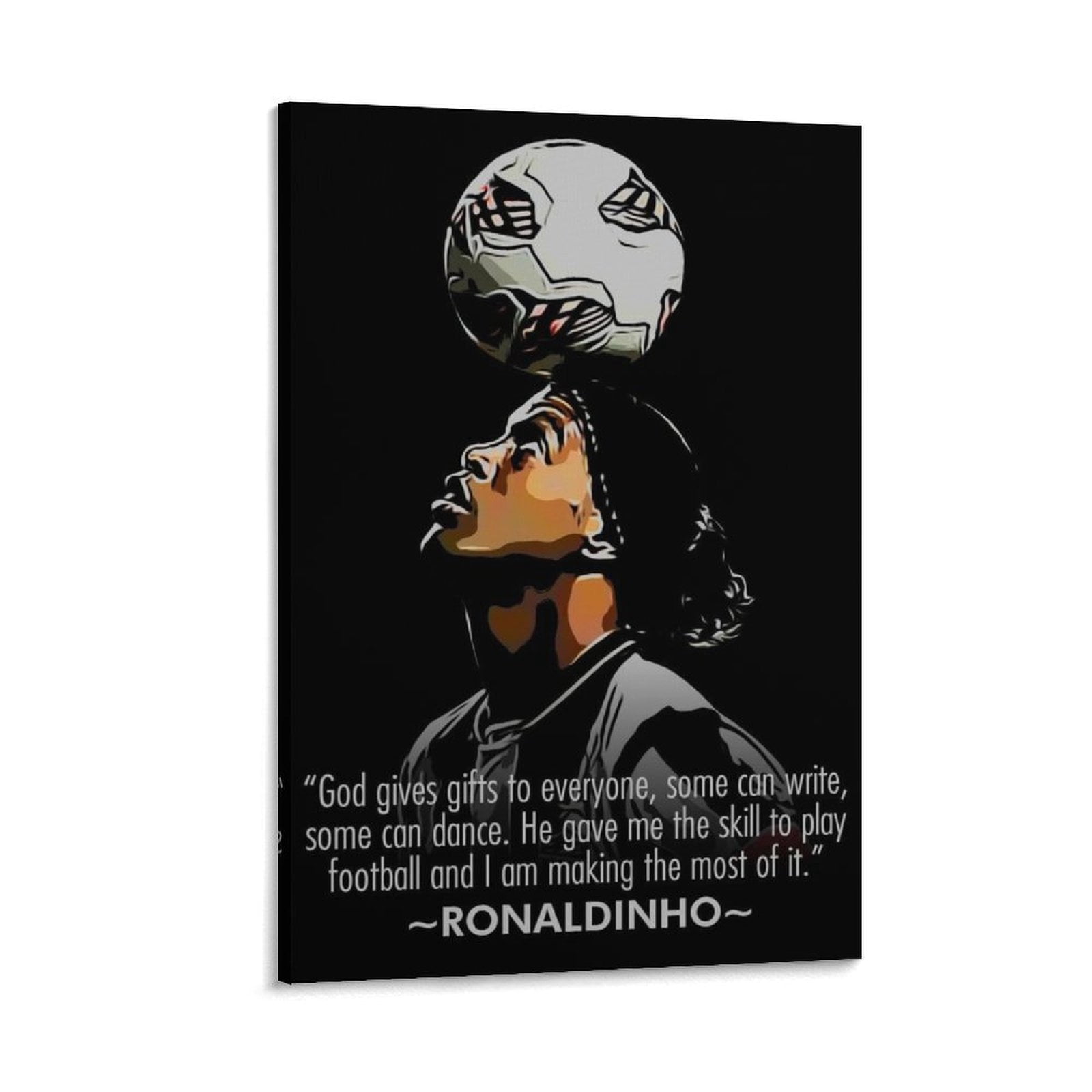 Ronaldinho Canvas Poster Poster Cool Artworks Painting Wall Art Canvas ...