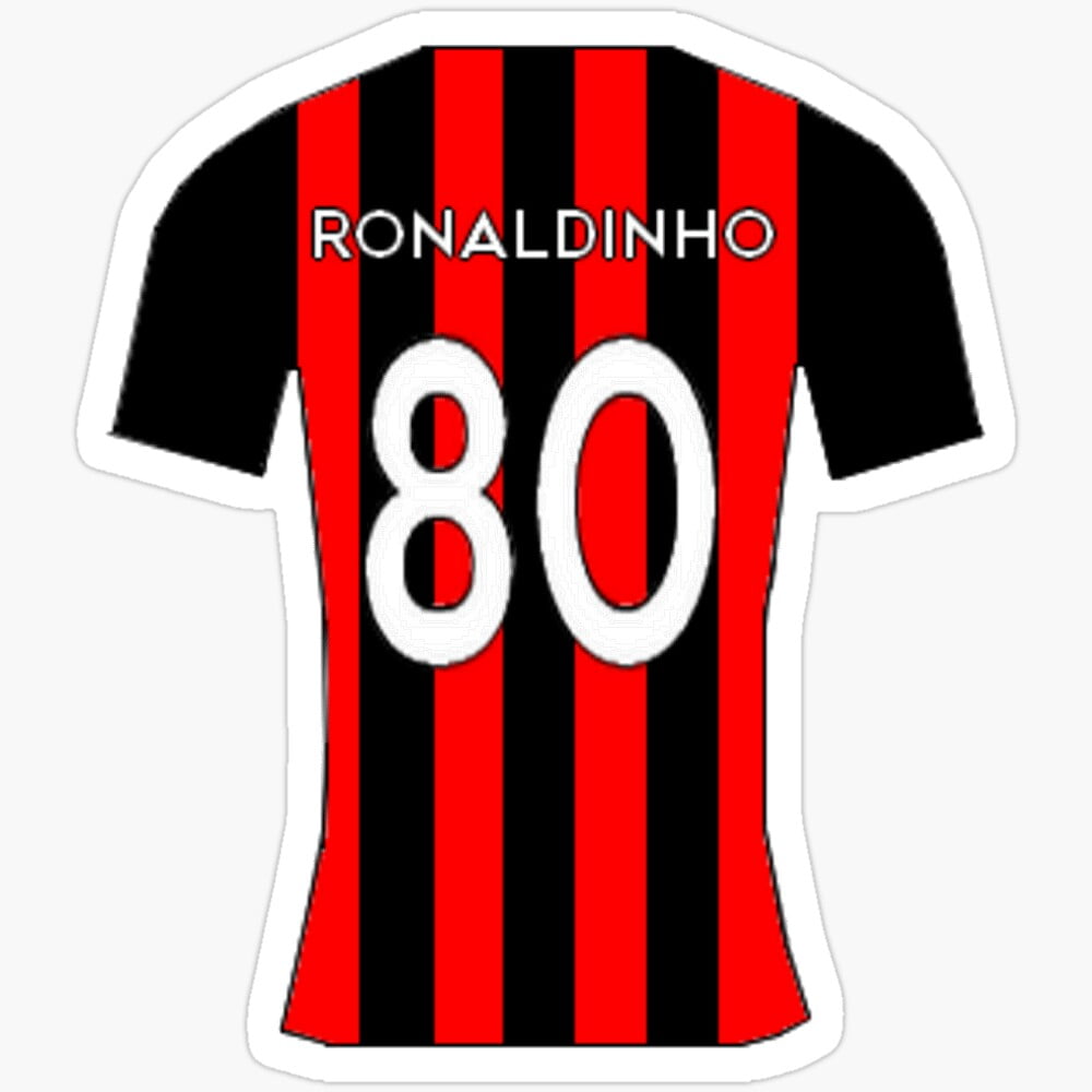Ronaldinho Milan Ac N Â° 80 Sticker Phone Decal Water Bottle Stickers ...
