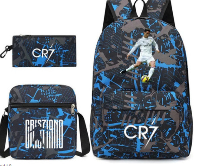 Ronaldo_#7 Messi_#10 School Bag Kids Backpack Comfortable Student ...