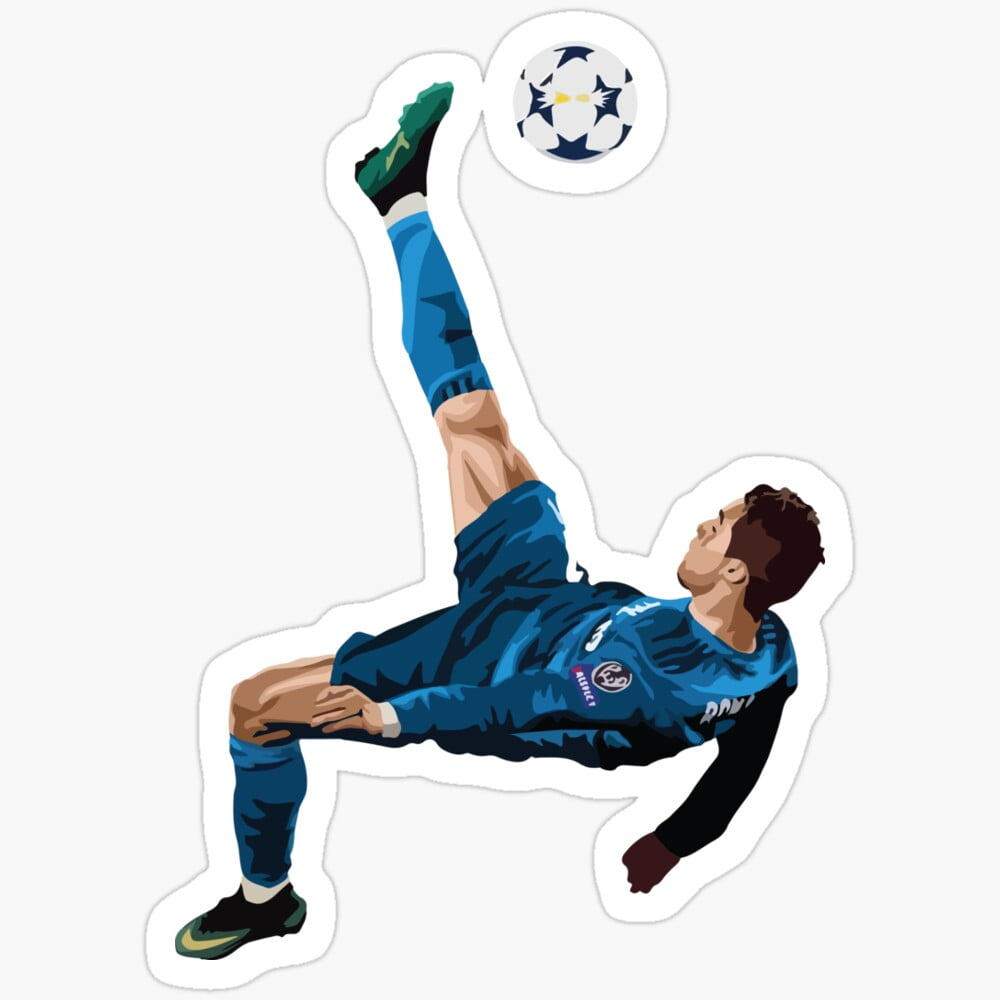 Ronaldo Bicycle Kick Sticker Phone Decal Water Bottle Stickers Car ...