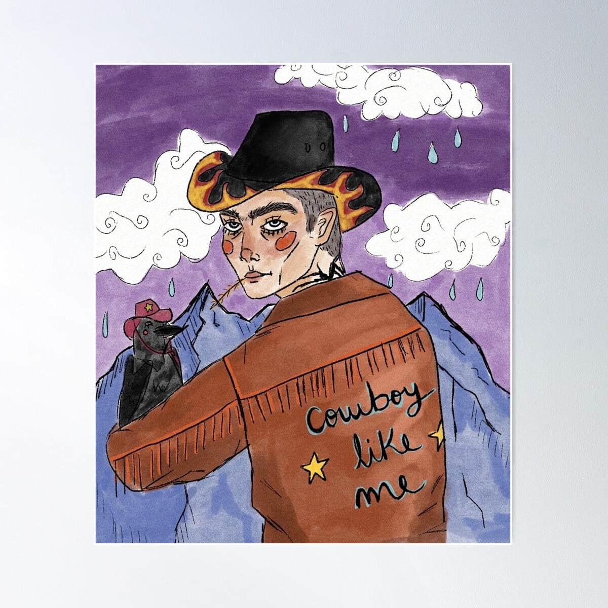Ronan Lynch Cowboy Like Me Poster Wall Art, Modern Wall Decor For ...