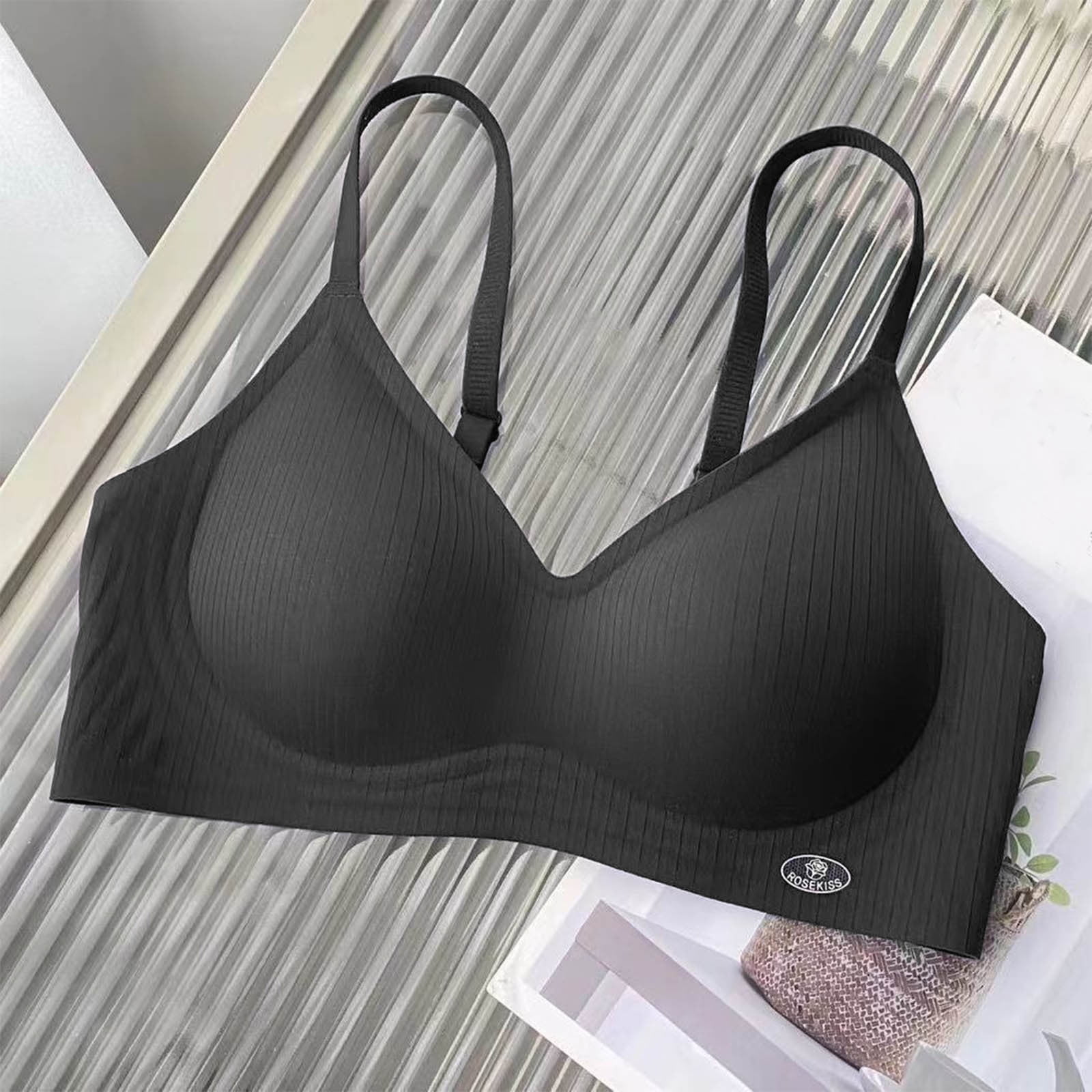 Roncen Women's Seamless Bralette - Wire-Free, Wave Design, Sexy, and ...