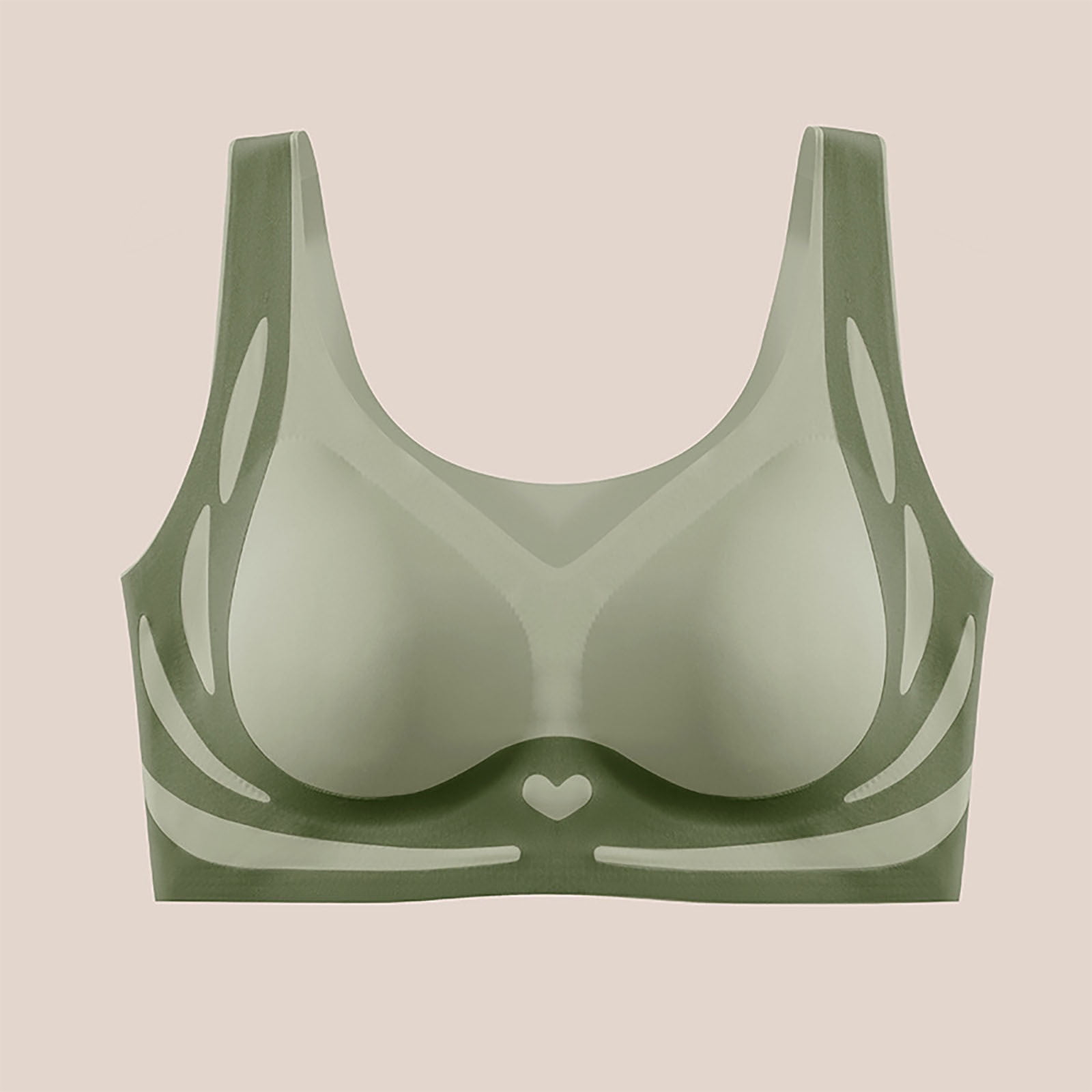 Roncen Women's Solid Color Underwire-Free Front-Closure Sexy Push-Up ...