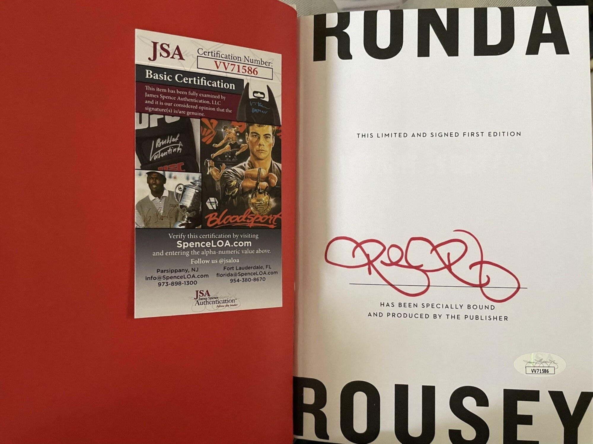 Ronda Rousey autographed My Fight Your Fight hardcover signed first ...