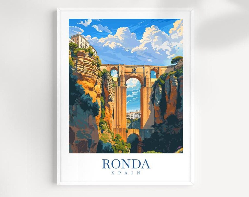 Ronda Travel Print Spain Wall Art Ronda Poster Ronda Wall Hanging Ronda ...