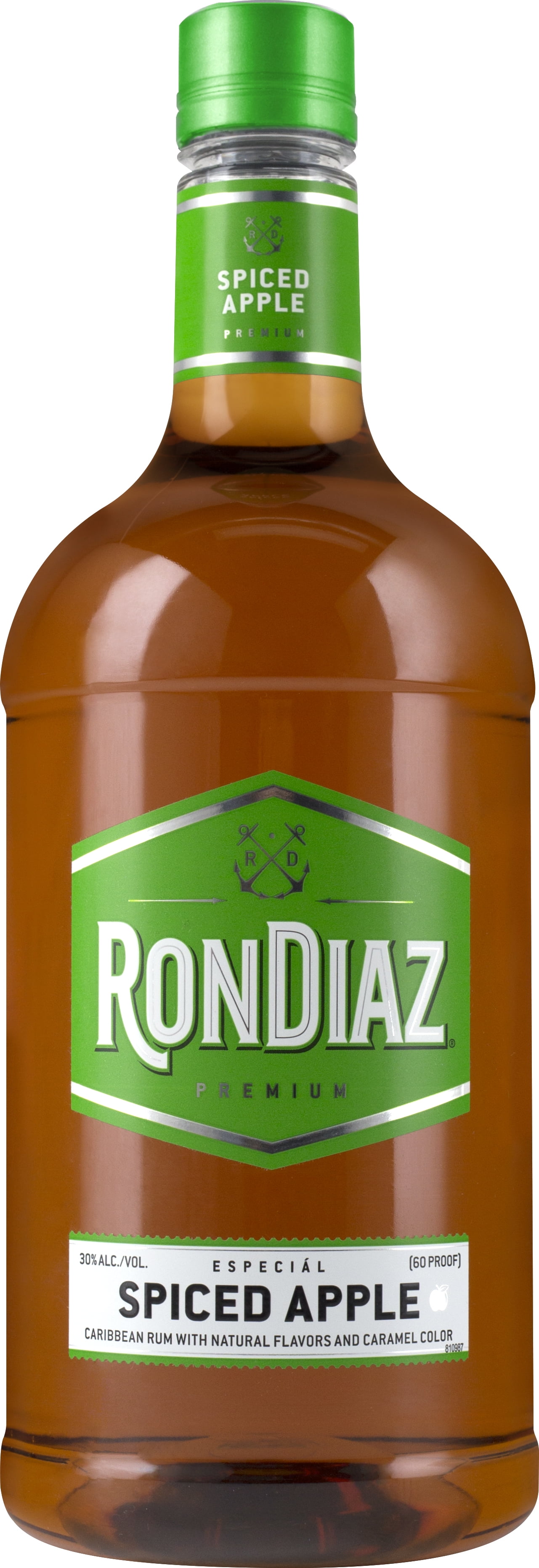 Rondiaz Spiced Apple Rum, 1.75l Plastic Bottle, 30% ABV, 59.2 fl oz ...