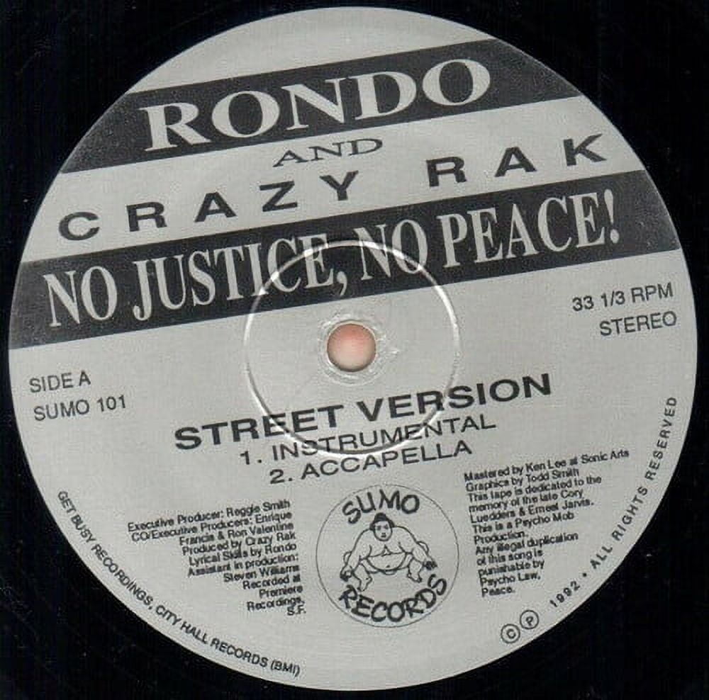 Rondo & Crazy Rak - No Justice, No Peace - Music & Performance - Vinyl ...